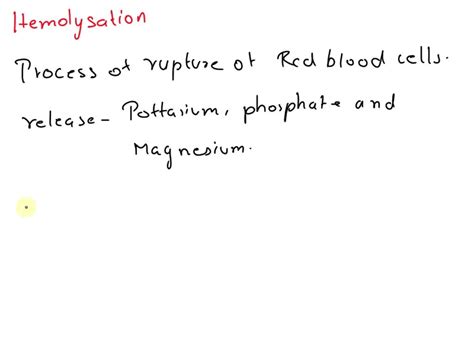 Solved A Hemolyzed Sample Will Cause Falsely Increased Levels Of Each