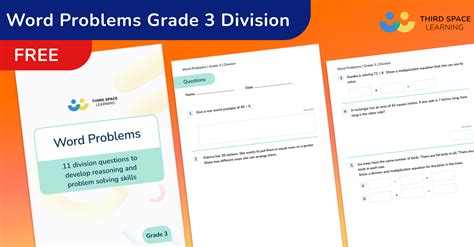 FREE Word Problems Grade Division