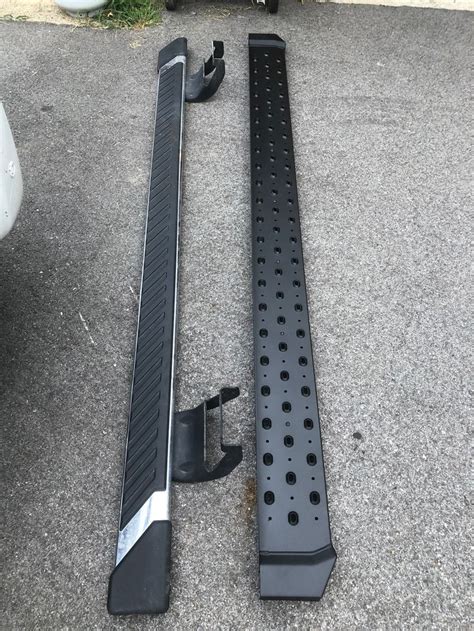 Stock Boards Vs New Barricade Rattler Boards Black Aluminum Side Steps Black Side Steps For