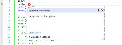 Break On Unhandled Exception Does Not Show Popup · Issue 90 · Microsoftptvsd · Github