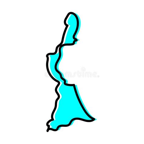 East Berbice Corentyne State Map Of Guyana Country Stock Vector