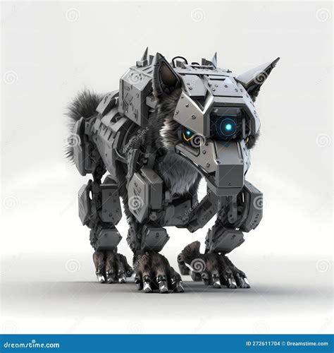 Tiny Wolf Security Robot Generative AI Stock Illustration Illustration Of Concept Gear