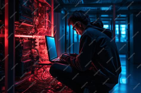 Premium Photo Unveiling The Intricate World Of A Cyber Criminal Computer Hacker Engaged In