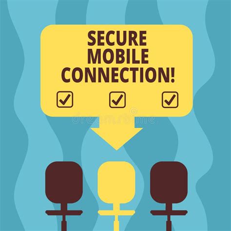 Conceptual Hand Writing Showing Secure Mobile Connection Business Photo Showcasing Encrypted By