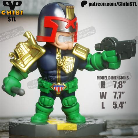 Judge Dredd Chibi Free High Quality Models AssetsFree Com
