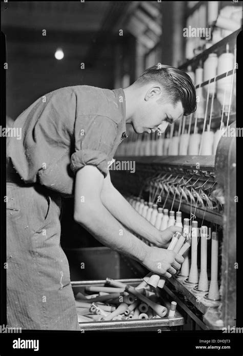 This Image Captures A Doffer In Action At The Pickett Yarn Mill In High Point North Carolina