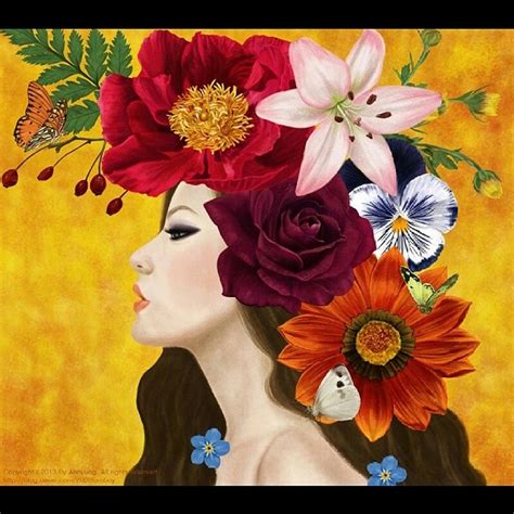 꽃여인을 그려보았다 여인일러스트 여자일러스트 포토샵 꽃그림 Woman Womanstagram… Flickr