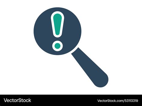 Problem Icon Solid Style Exclamation Mark Vector Image