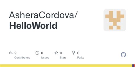 GitHub AsheraCordova HelloWorld