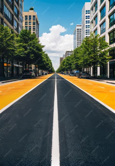 Premium Photo Asphalt Road And Modern City Wallpaper