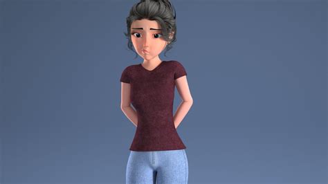 Cartoon Woman Mom Rigged 3d Model 112 Obj Max Fbx Free3d