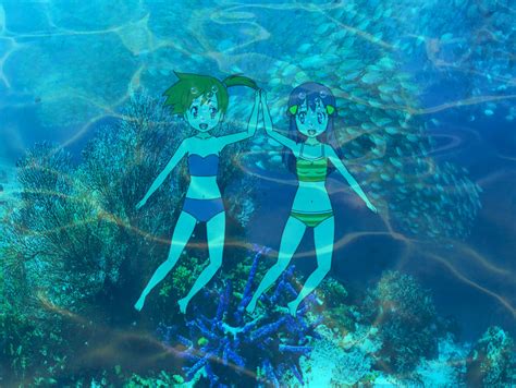 Pokemon Misty And Dawn Underwater By Chrisgraduate27 On Deviantart
