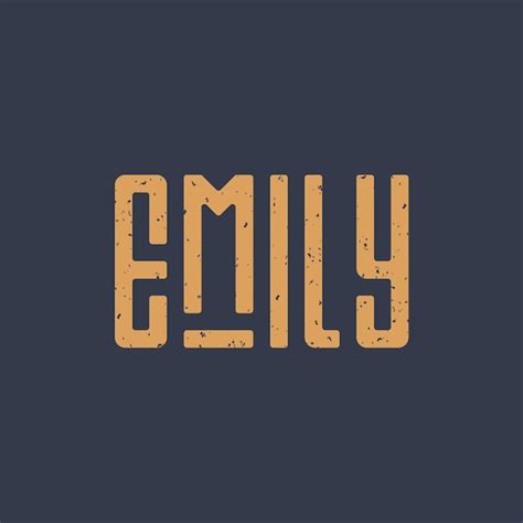 Desenho De Letras Do Nome Emily Vetor Premium