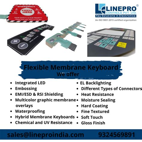 Flexible Membrane Keyboard Membrane Input Devices Rubber Keyboard