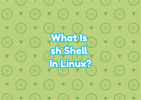 What Is Sh Shell In Linux Linuxtect