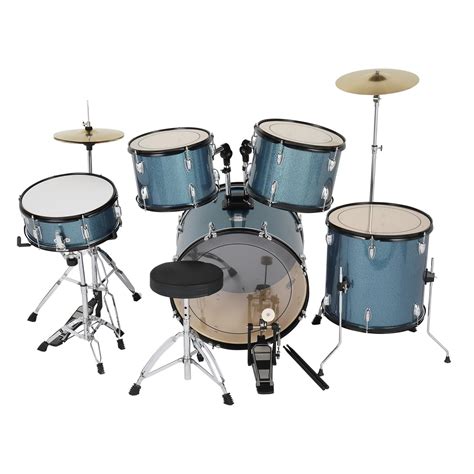 Mch Full Size Adult Drum Set With Bass Drum Two Tom Drum Snare Drum Floor Tom 16 Ride