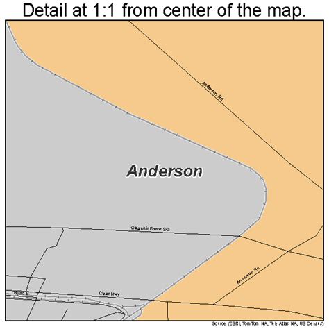 Anderson Alaska Street Map 0203220