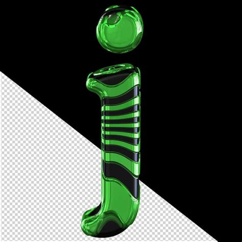 Premium Psd Black And Green Symbol Letter J