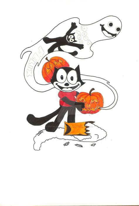 Felix The Cats Halloween Root For Felix By Freckledillustration On Deviantart