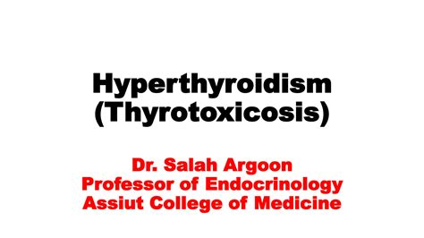 Solution Hyperthyroidism Studypool