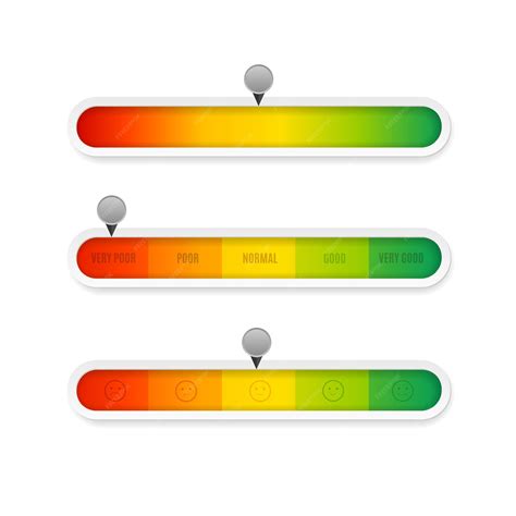 Premium Vector Color Gradient Horizontal Level Indicator Set Symbol