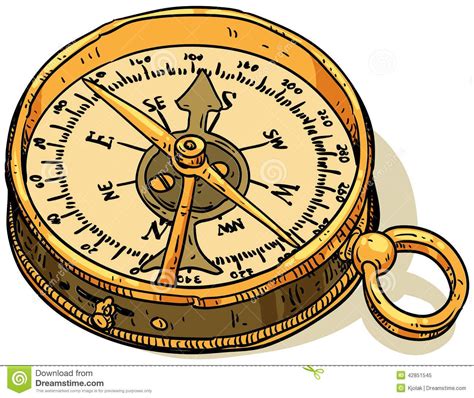 Marine Theme Compass Illustration