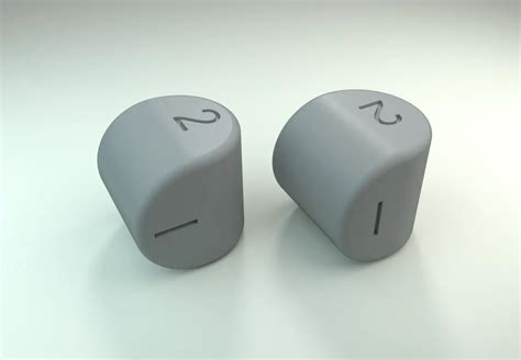 Two Sided D2 Dice By Msscribbles Download Free Stl Model
