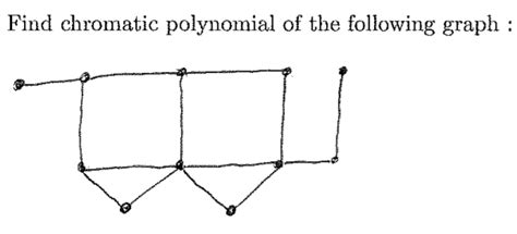 Solved Find Chromatic Polynomial Of The Following Graph