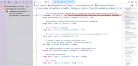 Flutter Stored Properties Cannot Be Marked Potentially Unavailable With Available のエラー