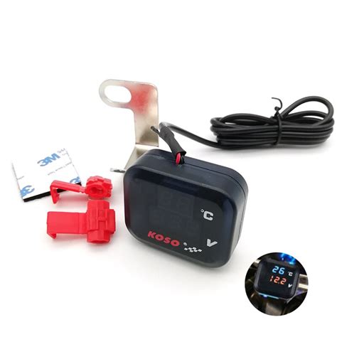 12v Motorcykel Termometer Vatten Temp Mätare Voltm Vicedeal