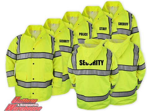 High Visibility Security Raincoat