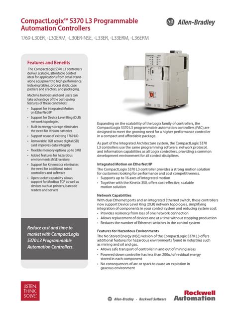 India Compactlogix 5370 L3 Pdf Secure Digital Computer Network