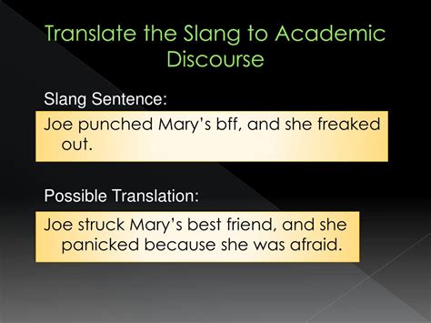 Ppt Slang And Academic Discourse Powerpoint Presentation Free Download Id 2193962