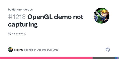 Opengl Demo Not Capturing · Issue 1218 · Baldurkrenderdoc · Github