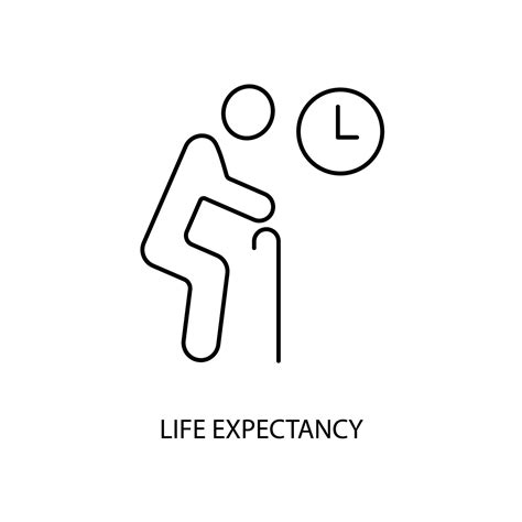 Life Expectancy Concept Line Icon Simple Element Illustration Life