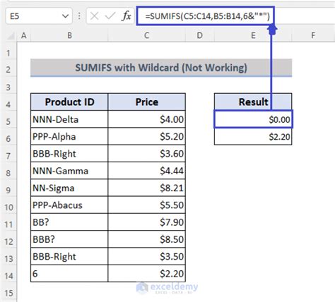 SUMIFS With Wildcard In Excel Alternative Formulas