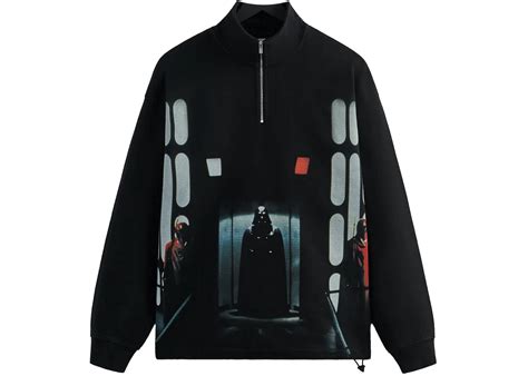 Kith X Star Wars Darth Vader Quarter Zip Black Ph Mens Ss23 Us