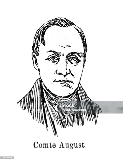 Auguste Comte A French Philosopher In The Old Book The Encyklopedja By