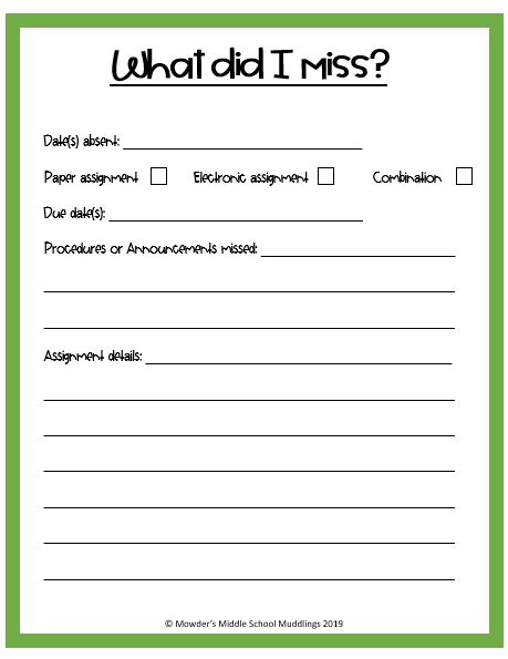 Managing Make Up Work In The Middle School Classroom Artofit