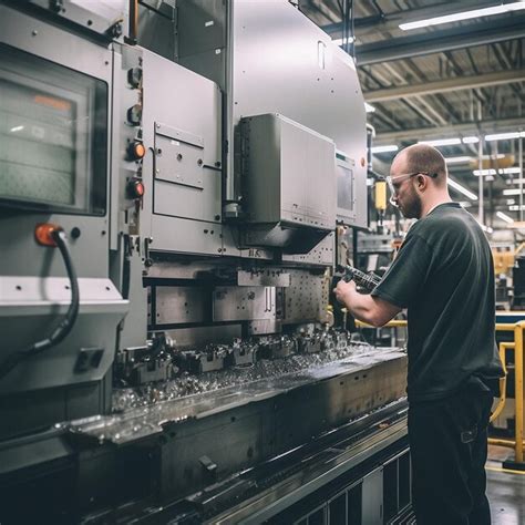Premium Ai Image A Man Working On Manufacturing Machine