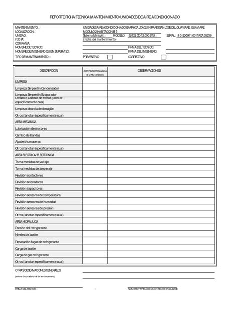 Hoja De Levantamiento Pdf