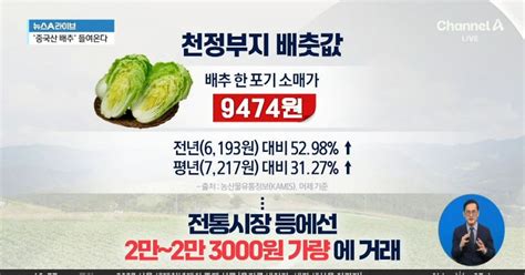 기록적 폭염에 생산량 줄어…배추 아닌 ‘金추