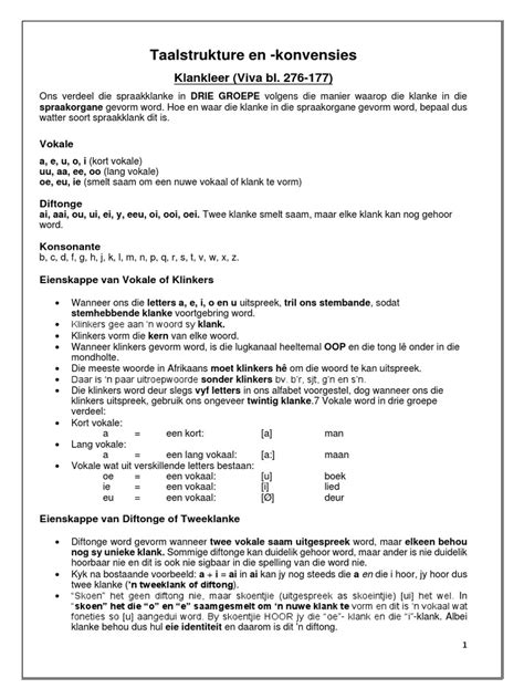 Taalopsomming Vir Gr9 Pdf