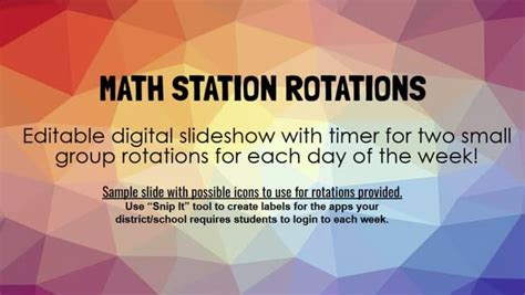 Math Station Rotations By Crystals Curriculum Creations Tpt