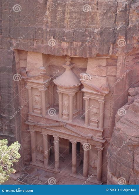 Petra The Treasury Stock Photo Image Of Treasury Ancient 734416