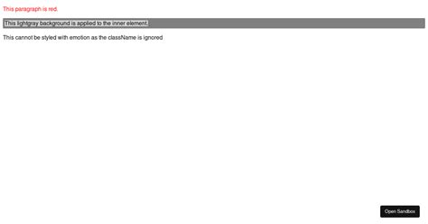 Emotion Css And Classname Codesandbox