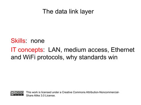Presentation The Data Link Layer Ethernet And WiFi
