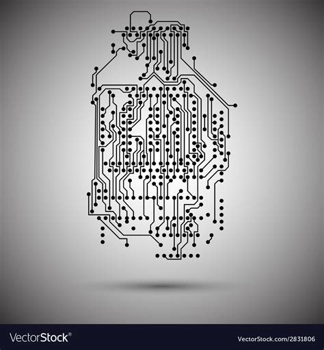 Microchip Background Electronics Circuit Eps10 Vector Image