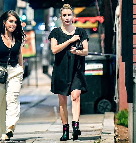 Emma Roberts Is Effortlessly Chic In A Little Black Dress As She Steps
