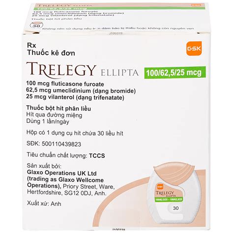 Trelegy Ellipta Trị Hen Phế Quản Phổi Tắc Nghẽn Mãn Tính